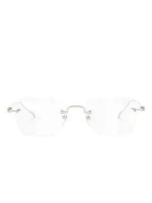 CARTIER Engraved-logo Frameless Glasses - Silver