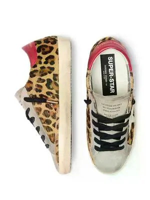 GOLDEN GOOSE Super-star Leopard-print Sneakers - Neutrals