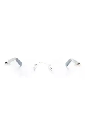 CARTIER Rimless Rectangle-frame Glasses - Blue