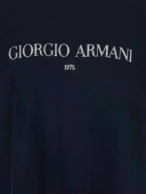 Giorgio Armani Cotton Interlock-jersey T-shirt - Blue