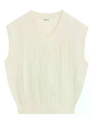 Auralee Knitted Vest - Neutrals