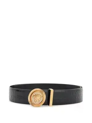 Versace Medusa Biggie Embossed Belt - Black