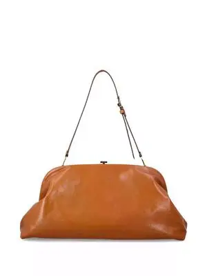 Alberta Ferretti Top-handle Leather Clutch - Brown