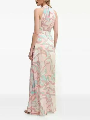 GAUDI Printed Halterneck Maxi Dress