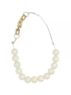 BLESS Faux-pearl Necklace - White