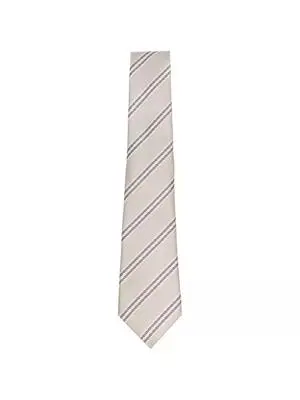 Giorgio Armani Striped Neck Tie Neutrals