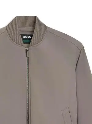BOSS X Aston Martin Bomber Jacket In Water-repellent Twill - Grey