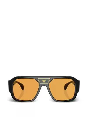 Versace Logo-detail Sunglasses - Black