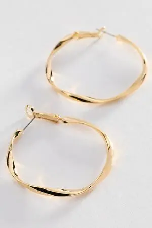 Hammered Hoop Earrings