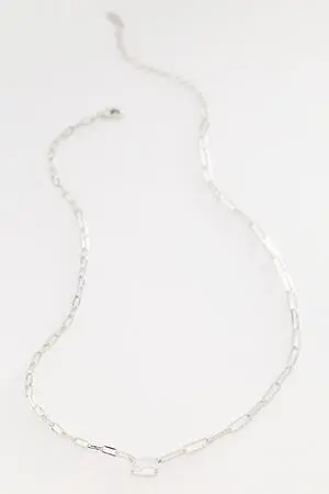 ANTHROPOLOGIE By Anthropologie Suspended Crystal Link Necklace