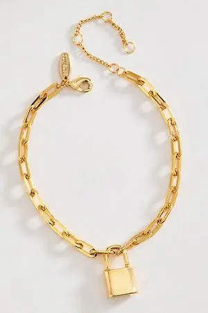 Anthropologie Locked Chain Bracelet - Gold