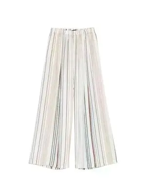 ELEH Striped-pattern Trousers - Neutrals