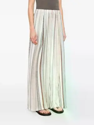 ELEH Striped-pattern Trousers - Neutrals