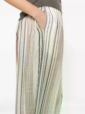 ELEH Striped-pattern Trousers - Neutrals