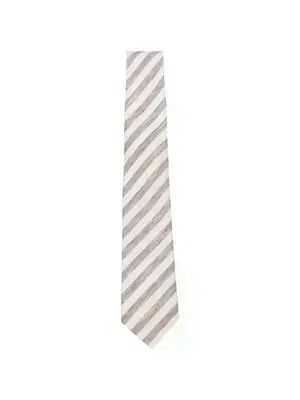 Tagliatore Striped Neck Tie - Neutrals