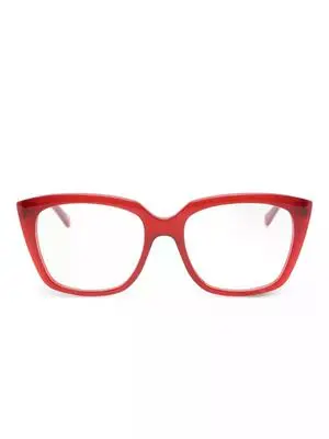 Balenciaga Geometric Eyeglasses - Red