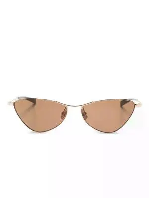 Saint Laurent Sl830 Geometric-frame Sunglasses - Gold