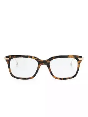 Thom Browne Tortoiseshell Square-frame Glasses - Brown