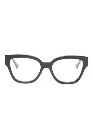 Gucci Logo Cat-eye Glasses - Black