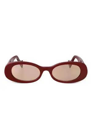 Gucci Oval-frame Sunglasses - Red