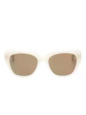 Saint Laurent Geometric-frame Sunglasses - Neutrals