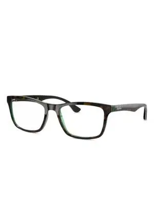 Ray-ban Rectangle Frame Glasses - Brown