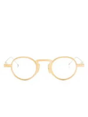 Thom Browne Round-frame Glasses - Gold
