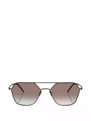 Giorgio Armani Geometric-frame Sunglasses - Brown