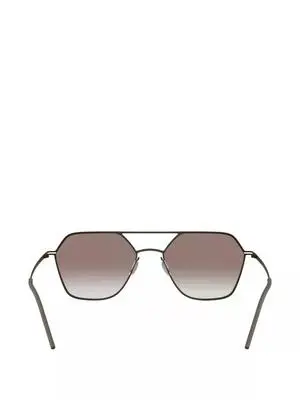 Giorgio Armani Geometric-frame Sunglasses - Brown
