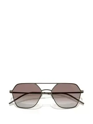 Giorgio Armani Geometric-frame Sunglasses - Brown