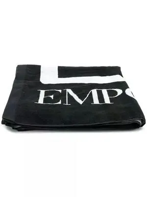 Emporio Armani Logo-print Towel - Black