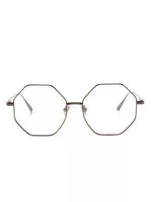 Linda Farrow Lianas Octagon Frame Glasses - Brown