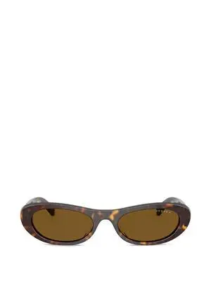VOGUE EYEWEAR Oval Frame Sunglasses - Brown