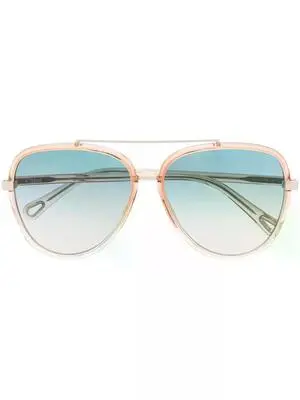 CHLOÉ Pilot Frame Tinted Sunglasses