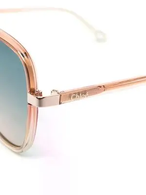 Chloé Pilot Frame Tinted Sunglasses