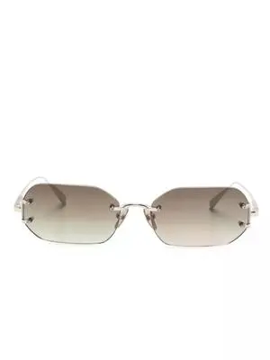 Linda Farrow Magali Rimless Sunglasses - Silver