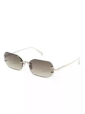 Linda Farrow Magali Rimless Sunglasses - Silver