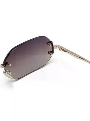 Linda Farrow Magali Rimless Sunglasses - Silver