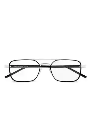Saint Laurent Pilot-frame Glasses - Black
