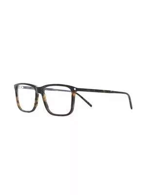 Saint Laurent Tortoiseshell Rectangle Eyeglasses