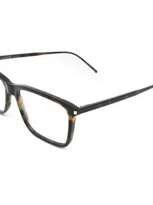 Saint Laurent Tortoiseshell Rectangle Eyeglasses