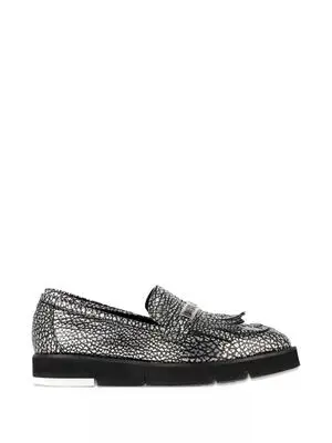 Moschino Cracked-accent Loafers