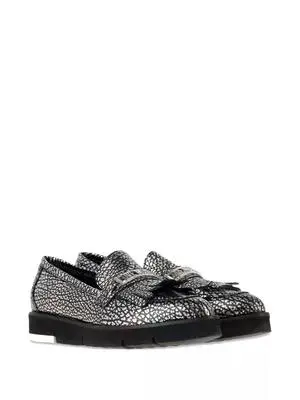 Moschino Cracked-accent Loafers
