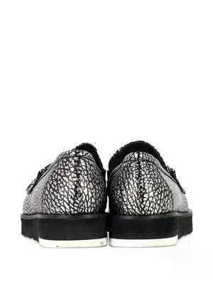 Moschino Cracked-accent Loafers