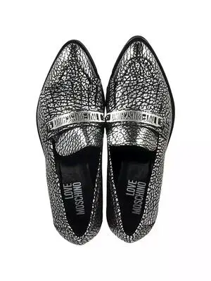 Moschino Cracked-accent Loafers