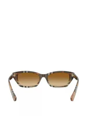 Burberry Checked Cat-eye Sunglasses - Neutrals