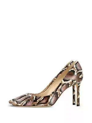 JIMMY CHOO Romy Snake-embossed Pumps