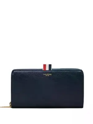 Thom Browne Grained Long Zip Wallet - Blue