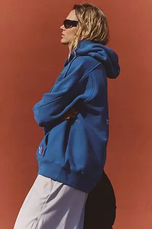 Free People X Togethxr A Cut Above Hoodie - Vintage Blue Combo
