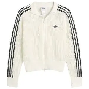 Adidas Crochet Knit Track Top - Off White